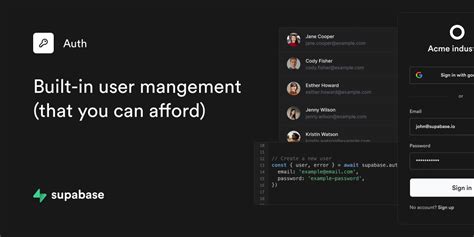 Auth Built In User Management