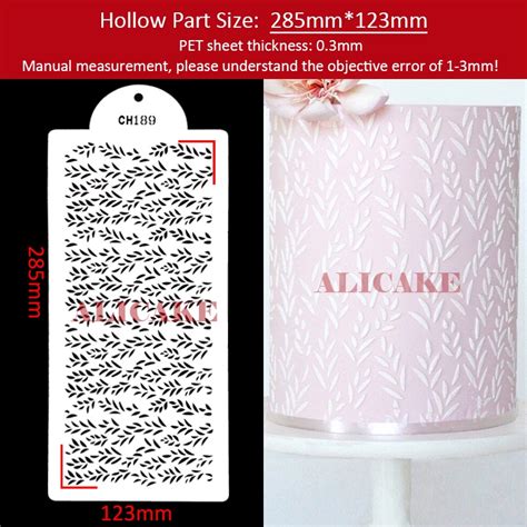 Cake Stencil Grass Shape Pattern Wedding Cake Decorating Plastic Lace