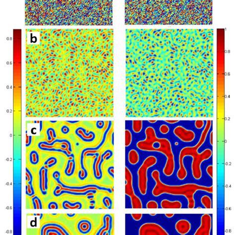 Time Evolution Of The Copolymer System Simulation Data 1024x1024 Grid Download Scientific