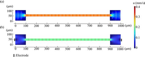 A The Fluid Flow Field Calculated From The Ek Model At Vl 5 V B The