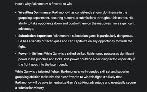Shavkat Rakhmonov Vs Ian Machado Garry Ai Prediction We Asked Ai To