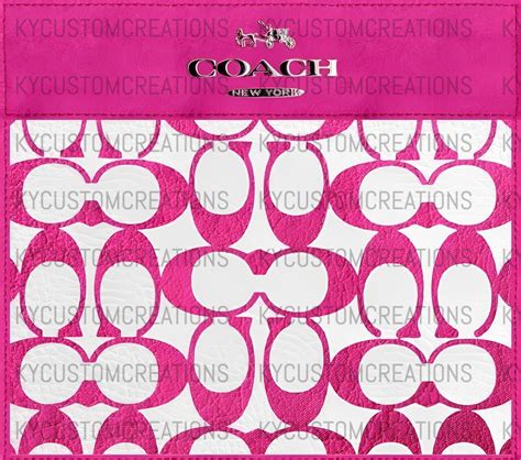 Pink Coach Purse Tumbler Wrap Png Digital Instant Download Inspire Uplift