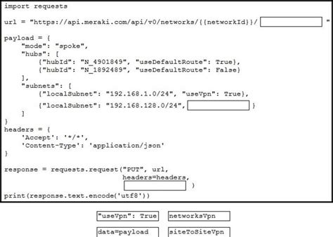 drag and drop the code from the bottom onto the box where the code is missing to construct a