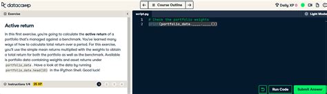 O Datacamp Course Outline Daily Xpo 7 Exercise