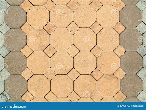 Brick Octagonal Walkway Pavement Texture Stock Image Image Of Architect Abstract 32961767