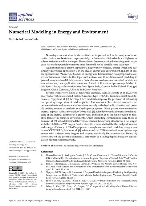 pdf numerical modeling in energy and environment