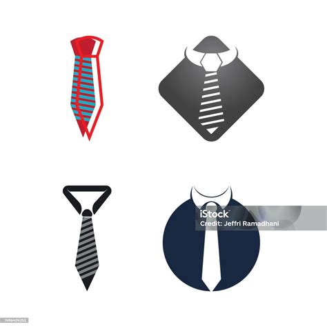 Template Ilustrasi Desain Vektor Logo Simbol Dasi Ilustrasi Stok