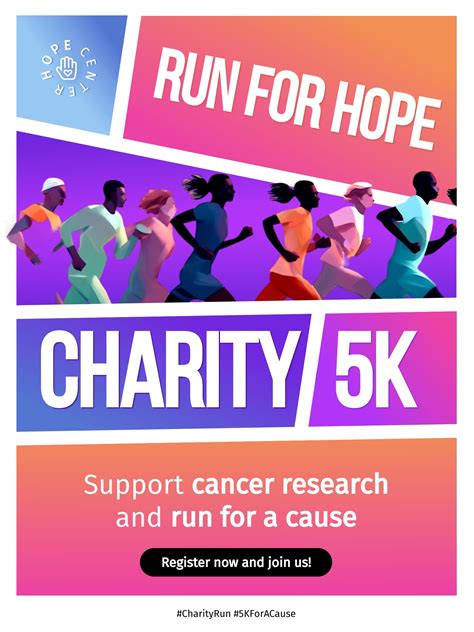 Charity Run Event Poster Template Visme