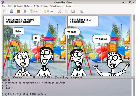 Comics Builder In Gnu Emacs Remacs