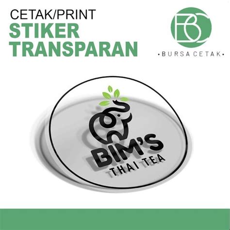 Jual Cetak Stiker Transparan Custom Print Sticker Botol Minuman Kemasan Shopee Indonesia