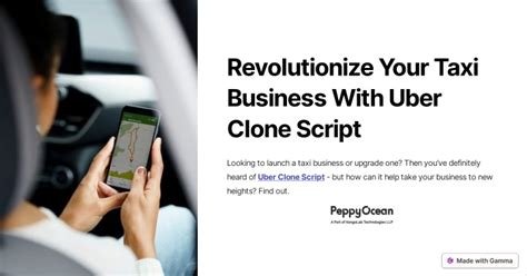 Ppt Revolutionize Your Taxi Business With Uber Clone Script