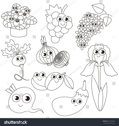 Objects Be Violet Colored Elements Set Stock Vector Royalty Free