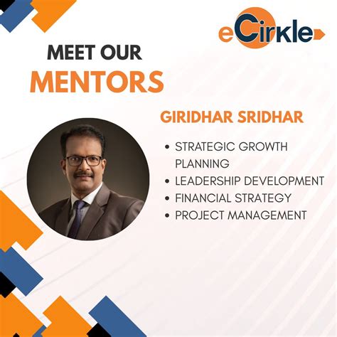 Meet The Mentors Of Ecirkle Giridhar Sridhar Ecirkle