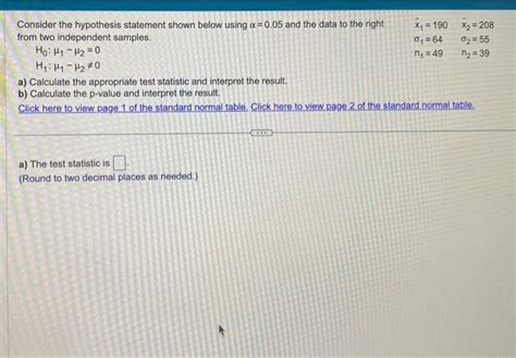 Solved Consider The Hypothesis Statement Shown Below Using