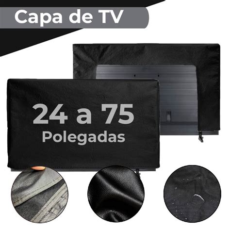 Capa Para Tv 24 A 75 Polegadas Corino Impermeavel Led Lcd Smart Resistente Shopee Brasil