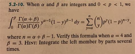 Solved When Alpha And Beta Are Integers And