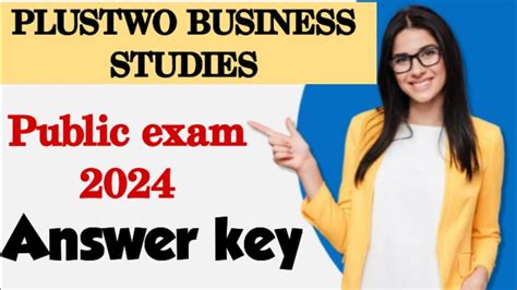 Plus Two Business Studies Answer Key Public Exam 2024 💯🔥 Youtube