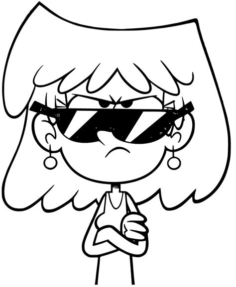 Lori Loud With Sunglasses Coloring Page Download Print Or Color