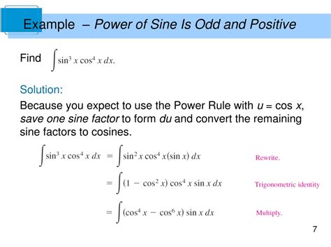 PPT Integrals Involving Powers Of Sine And Cosine PowerPoint