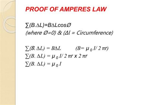 Biot Savart Law And Amperes Law Pptx