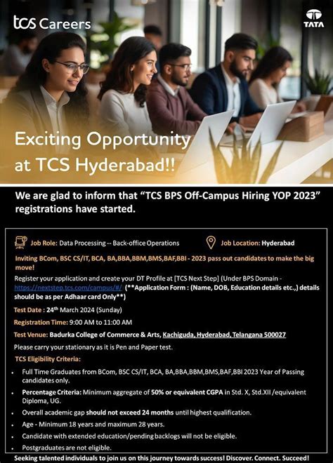 Tcs Walk In Drive For Data Processing 24th March 2024