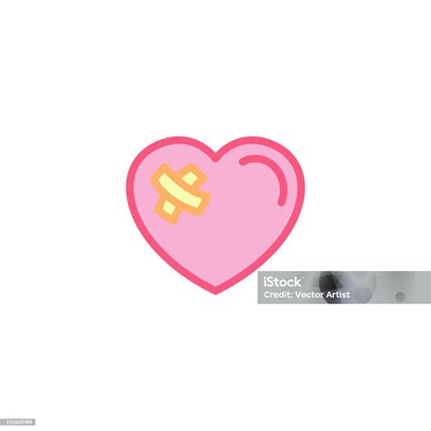 석고와 사랑 상처 아이콘 간단한 마음 그림 선 스타일 로고 템플릿 디자인입니다 0명에 대한 스톡 벡터 아트 및 기타 이미지