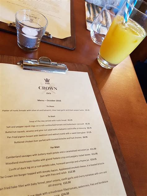 Menu At The Crown Inn Pub And Bar Sydenham