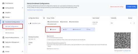 Enrolling Android Devices Using Qr Code