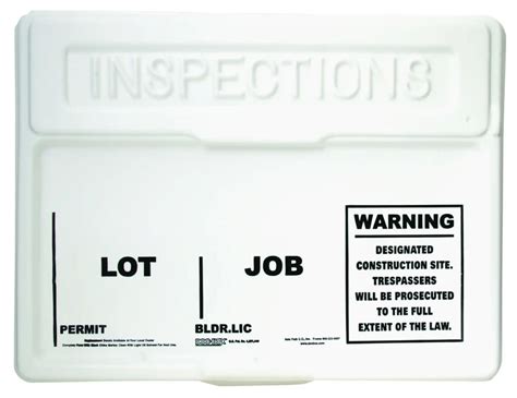 Lockable Jobsite Permit Box At Dufrene Building Materials Jobsite