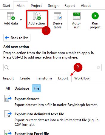 EasyMorph Export To Files