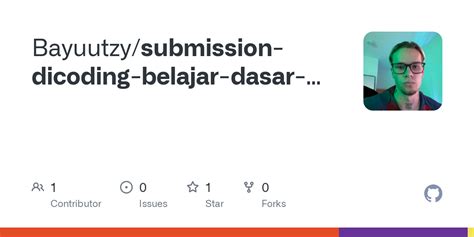 GitHub Bayuutzy Submission Dicoding Belajar Dasar Pemrograman Web