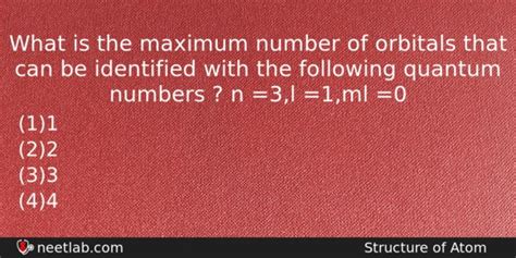 What Is The Maximum Number Of Orbitals That Can Be Identified With The