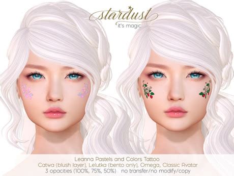 Second Life Marketplace Stardust Leanna Pastels And Colors Tattoo