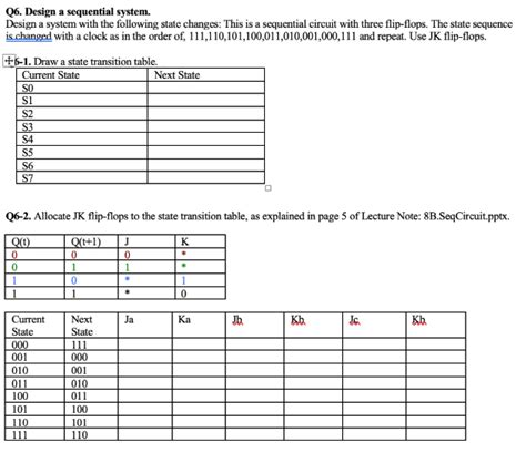 solved q6 design a sequential system design a system with