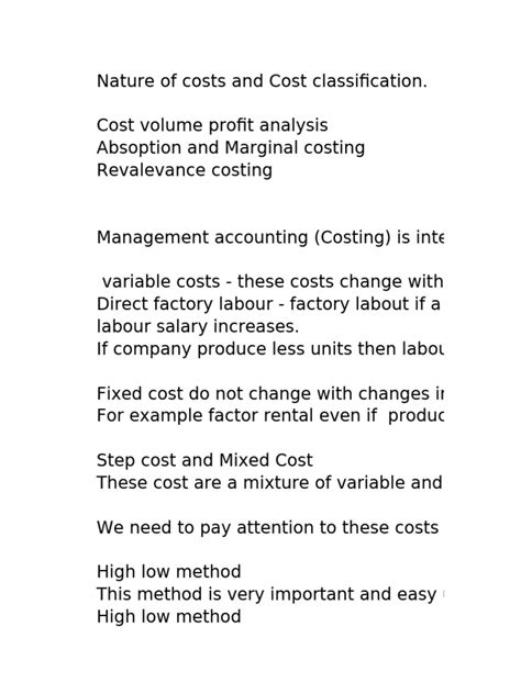 Cost Estimation And Classification Pdf