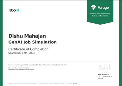 dishu mahajan on linkedin genai bcg forage aijobsimulation