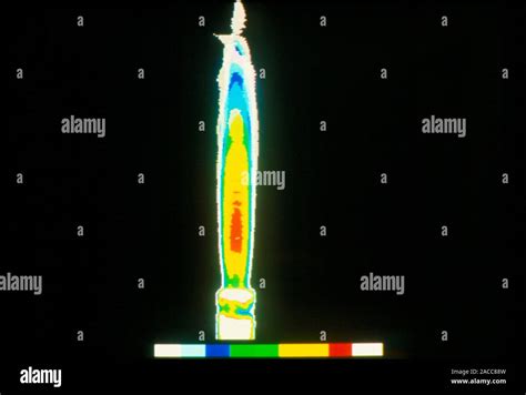 Thermograph Of A Bunsen Burner Flame Showing Variation In Temperature