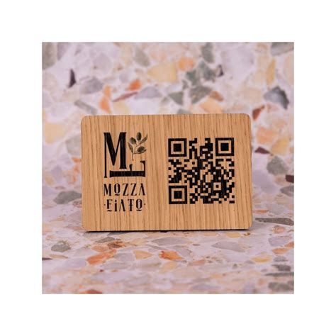 Plaque Qr Code Carr E En Bois Couleur Au Centre