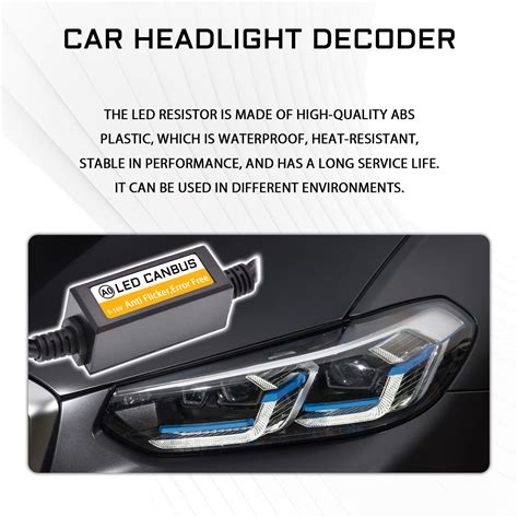 2pcs Car Led Headlight Canbus Decoder H8h9h11 Blinker