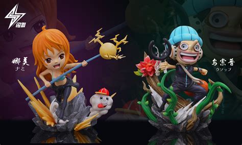 Sd Scale Leather Jacket Nami And Usopp One Piece Resin Statue