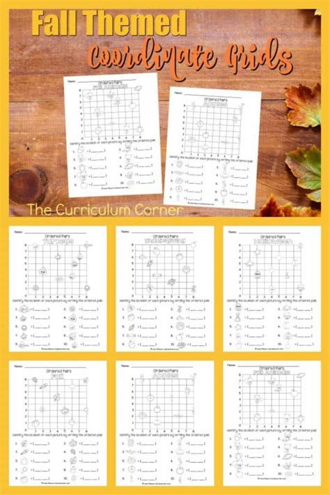 Fall Coordinate Grids The Curriculum Corner 4 5 6