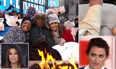 Todays Savannah Guthrie Falls In Her High Heels And Sprains Her Ankle