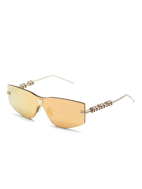 Givenchy 4gem Rectangular Frame Sunglasses Farfetch