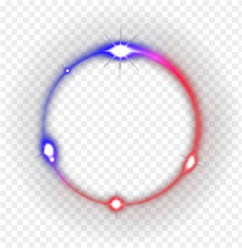 Ftestickers Circle Light Glow Neon Red Blue Circle Glowing Ring PNG