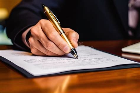 Executing Official Paperwork Generative Ai Stock Illustration