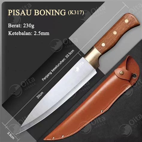 Jual Oita Pisau Sembelih Set Pisau Daging Super Tajam Pisau Dapur Stainless Steel Set Gratis