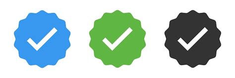 Premium Vector Profile Verification Check Marks Icon Approved Illustration Symbol Sticker Ok