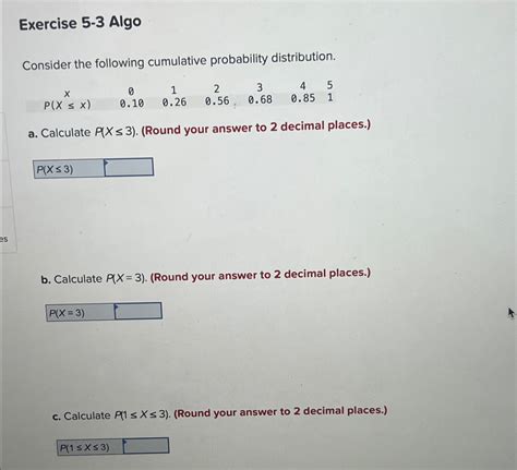 Solved Exercise 5 3 AlgoConsider The Following Cumulative Chegg