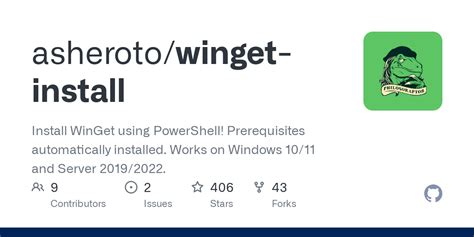 Issues · Asheroto Winget Install · Github