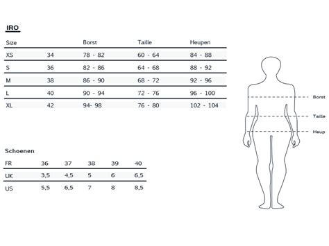 Maat Informatie Bij Iro Van Dort Mode